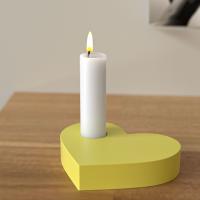 China Aromatherapy gypsum heart-shaped candle stand base silicone mold DIY heart-shaped thin candle holder mold for sale