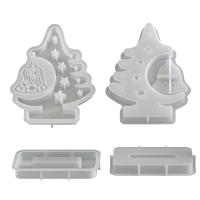China DIY Resin Aromatherapy Gypsum Christmas Tree Bell Socket Pendant Base Display Silicone Mold for sale