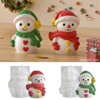 China DIY Christmas Snowman Silicone Mold Aromatherapy Candle Love Pentagram Snowman Gypsum Mold for sale