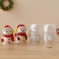 China DIY Christmas Snowman Silicone Mold Aromatherapy Candle Love Pentagram Snowman Gypsum Mold for sale