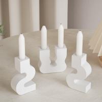 China Dropping gum U-shaped S-shaped wavy candle holder DIY aromatherapy gypsum candle holder candle stand silicone mold for sale