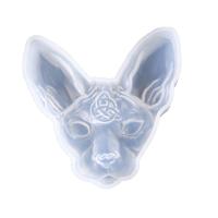China DIY crystal dropper mold solemn and handsome Egyptian divine cat cat head ornament high mirror silicone mold for sale