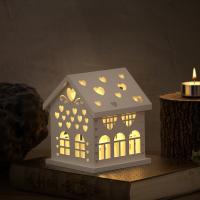 China Crystal dropper resin gypsum love candle house DIY Christmas house small night light silicone mold for sale