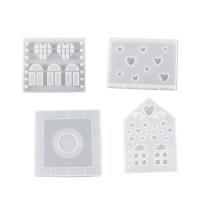China Crystal dropper resin gypsum love candle house DIY Christmas house small night light silicone mold for sale
