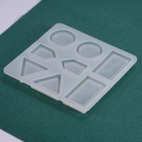 China DIY crystal dropper mold polygonal pendant rectangular circular earring hanging accessory silicone mold wholesale for sale