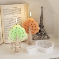China DIY resin gypsum tree platform grinding tool aromatherapy size tree leaves candle ornament silicone mold for sale