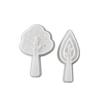 China DIY resin gypsum tree platform grinding tool aromatherapy size tree leaves candle ornament silicone mold for sale