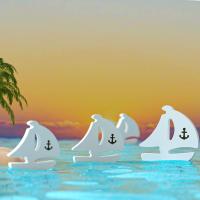 China Five row sailboat silicone mold, ocean style aromatherapy candle, gypsum ornament, home decoration, drip glue mold for sale