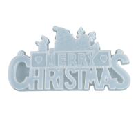 China DIY crystal dropper mold, Christmas Santa letter hanging decoration silicone mold for sale