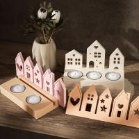 China Three in one and five in one house insert board DIY gypsum heart pentagram house candle holder ornament silicone mold for sale