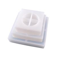 China DIY crystal dropper mold new high mirror transparent square ashtray silicone mold for sale