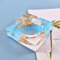 China DIY crystal dropper mold new high mirror transparent square ashtray silicone mold for sale