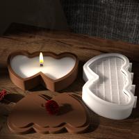 China Gypsum Cement Spades A Double Love Stacking Music Storage Box Silicone Mold Aromatherapy Candle Cup Grinding Tool for sale