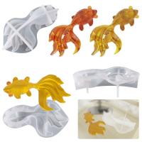 China DIY crystal dropper 3D goldfish mold, koi fish ornament, goldfish shaped decoration, silicone grinding for sale