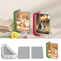 China Crystal dropper resin rectangular photo frame dropper mold DIY horizontal and vertical photo frame ornament silicone mold for sale