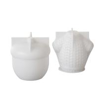 China DIY crystal dropper resin gypsum three-dimensional woolen sweater hazelnut fruit candle ornament silicone mold for sale