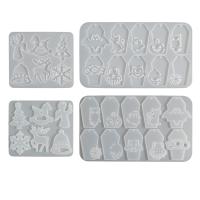 China DIY Christmas Tree Snowflake Elk Trojans Angel Halloween Coffin Pendant Hanging Decoration Silicone Mold for sale