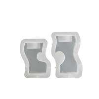 China DIY irregular S-shaped candle base ornament splicing heart-shaped candle holder aromatherapy gypsum silicone mold for sale