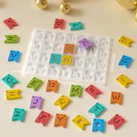 China Top selling 26 English letter silicone mold DIY birthday party flag decoration gypsum drip glue grinding tool for sale