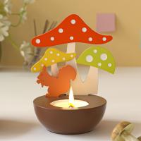 China Easter Candle Holder Silicone Mold DIY Mushroom Bunny Insert Board Candle Base Gypsum Mold for sale
