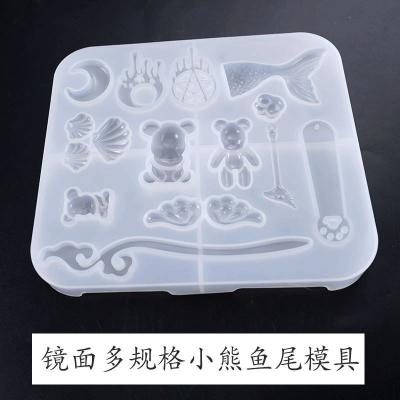 China Dropping Glue Mold, Small Violence, Bear's Tail, Hairpin, Shell, Moon, Cat Claws, Bookmark, Wings, Silicone Mold for sale