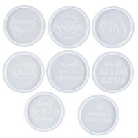 China DIY Crystal Dropper, English Letters, Blessings, Hurtful Words For Friends, Coaster, Teacup Holder, Mirror Silicone Mold for sale