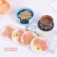 China DIY Crystal Dropper, English Letters, Blessings, Hurtful Words For Friends, Coaster, Teacup Holder, Mirror Silicone Mold for sale