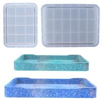 China DIY Crystal Dropper Mold, Household Cup Tray, Rectangular Plate, Silicone Mold for sale