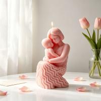 China 3D Mother And Child Portrait Silicone Mold DIY Mother And Child Embrace Aromatherapy Candle Gypsum Decoration Mold for sale