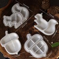 China Cross border popular squirrel acorn tray silicone mold DIY gypsum aromatherapy ornament cement storage tray grinding tool for sale