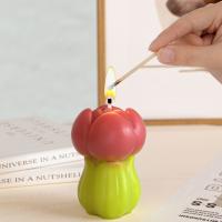 China Aromatherapy Gypsum Flower Ornament Silicone Mold DIY Tulip 3D Table Candle Mold for sale