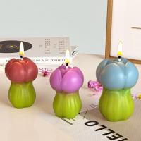 China Aromatherapy Gypsum Flower Ornament Silicone Mold DIY Tulip 3D Table Candle Mold for sale