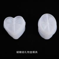 China DIY Crystal Dropping Glue Mold Bow Storage Box Christmas Gift Box Decorative Ornament Silicone Mold for sale