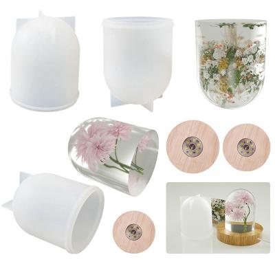 China DIY Dropper Cylindrical Candle Mold, USB Night Light Ornament, Dried Flower Specimen, Cylindrical Silicone Mold for sale
