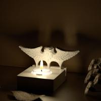 China Halloween Eagle Plugin Square Candlestick Silicone Mold DIY Aromatherapy Gypsum Candle Base Mold for sale