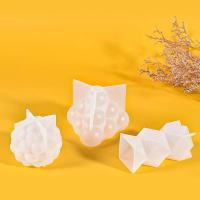 China DIY Crystal Dropping Resin Mold Irregular Round Bead Wave Point Cut Surface Table Candle Silicone Mold for sale