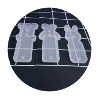 China DIY Crystal Dropper Small Animal Bookmark Silicone Mold Rabbit Cat Dolphin Standing Bear Tail Mold for sale
