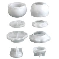 China DIY Aromatherapy Gypsum Lotus Leaf Plate Base Tray Lotus Storage Can Candle Cup Silicone Mold for sale