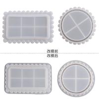 China DIY Drip Glue Wave Dot Plate Round Rectangular Bead Edge Storage Box Round Bead Holder Plate Silicone Mold for sale