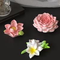 China New Product: Succulent Lotus Orchid Candle Silicone Mold DIY Fragrant Stone Car Ornament Gypsum Mold for sale