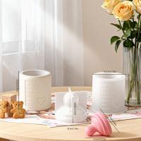 China Love Bottle Storage Can Candle Cup Silicone Mold DIY Aromatherapy Gypsum Storage Box Pen Holder Pendant Dropping Mold for sale