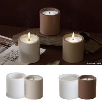 China Cylindrical Aromatherapy Gypsum Pen Holder Storage Jar Silicone Mold DIY Circular Candle Cup Ornament Grinding Tool for sale