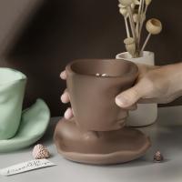 China DIY Abstract Art Face Storage Dish Dropping Mold Gypsum Cement Candle Container Cup Silicone Mold for sale