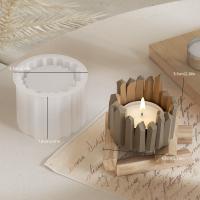 China Dropping Resin Crystal Cluster Storage Box DIY Aromatherapy Gypsum Candle Stand Candle Cup Stand Silicone Mold for sale