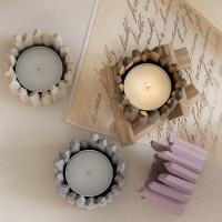 China Dropping Resin Crystal Cluster Storage Box DIY Aromatherapy Gypsum Candle Stand Candle Cup Stand Silicone Mold for sale