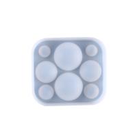 China DIY Crystal Dropper Mold, Eight Grid Semi-circular Bead Mirror Transparent Silicone Mold, Spot Wholesale for sale