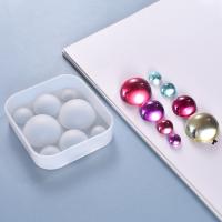 China DIY Crystal Dropper Mold, Eight Grid Semi-circular Bead Mirror Transparent Silicone Mold, Spot Wholesale for sale