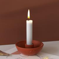 China Ins Minimalist Style Heart-shaped Circular Storage Bowl Candle Cup Silicone Mold DIY Aromatherapy Gypsum Candle Holder for sale