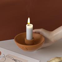 China Ins Minimalist Style Heart-shaped Circular Storage Bowl Candle Cup Silicone Mold DIY Aromatherapy Gypsum Candle Holder for sale
