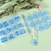 China DIY Crystal Dropper Mold 12 Constellation Pendant Earrings Jewelry Silicone Mold Spot Wholesale for sale